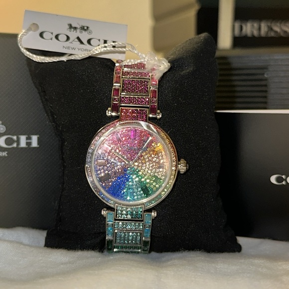 Coach | Accessories | Coach Cary Multicolored Crystal Watch | Poshmark